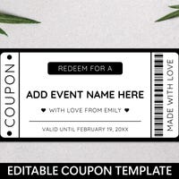 Editable Gift Certificate Template on Kraft - Serial Numbers ...
