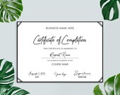 Editable Certificate of Completion Printable Course - Etsy