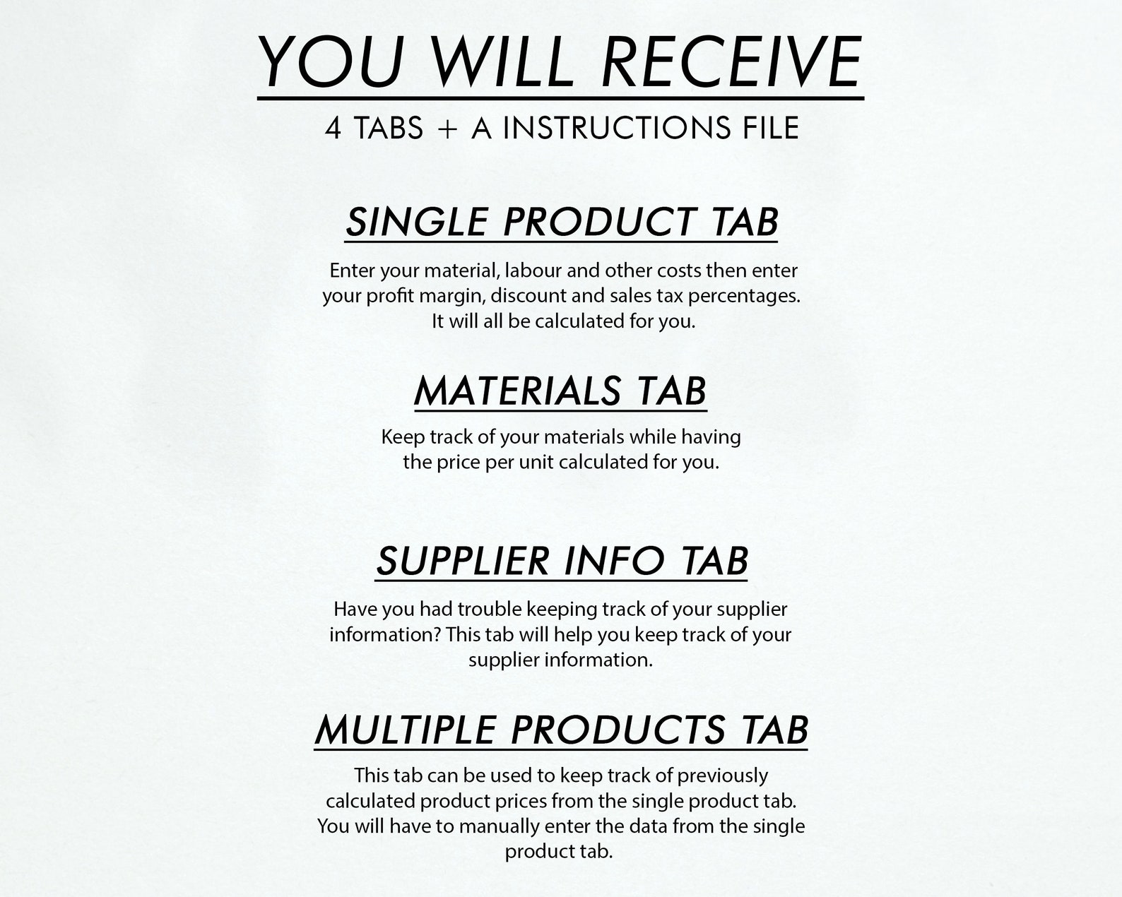 Pricing Calculator Spreadsheet, Product Pricing Template, Pricing Sheet ...