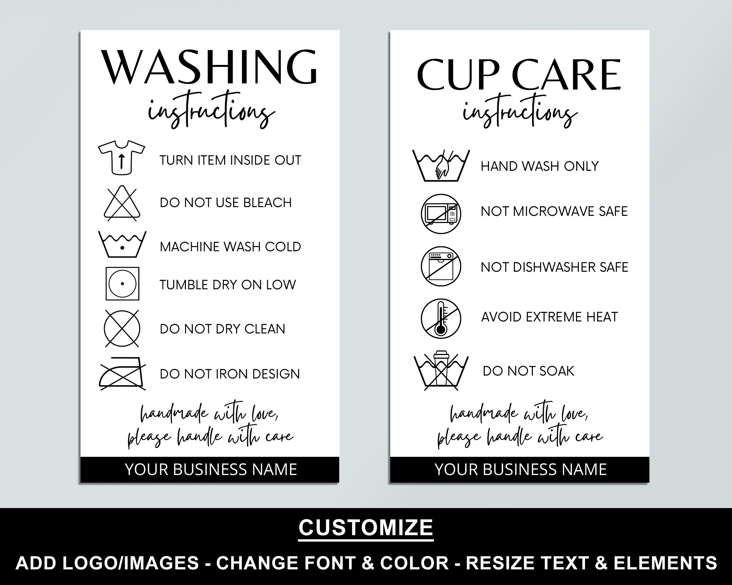 Editable Care Cards Bundle Printable Cup Care Card Thank You - Etsy Canada