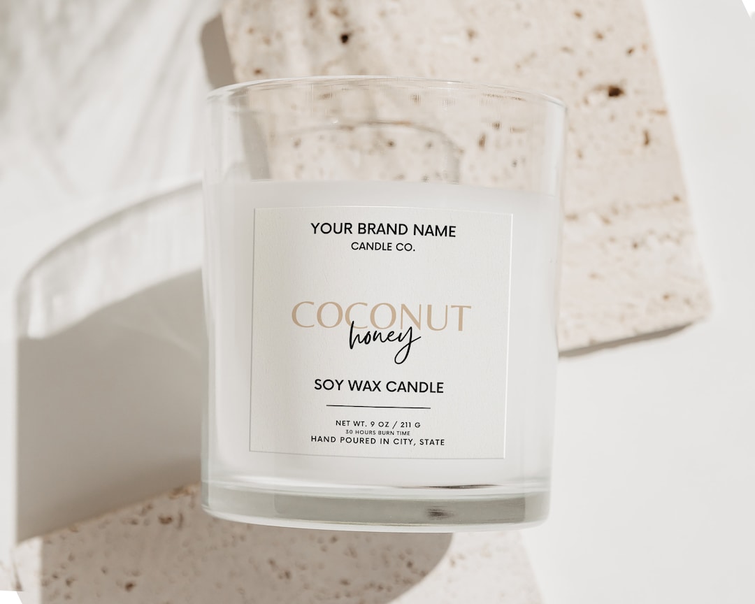 Editable Candle Label Template, Printable Candle Label, Small Business ...
