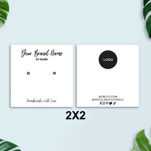 Editable Jewelry Display Card Template, Printable Earrings Display ...