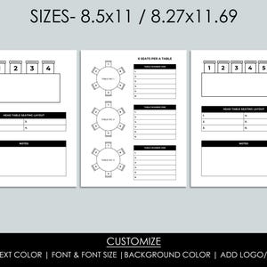 Wedding Table Seating Planner, Round Table Seating Chart, Event ...