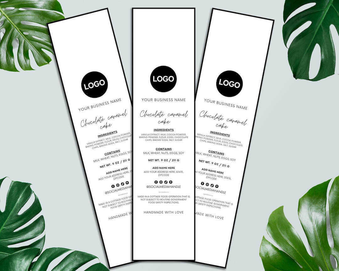 Editable Mini Cake Tin Label, Printable Bakery Label, DIY, Custom Mini ...