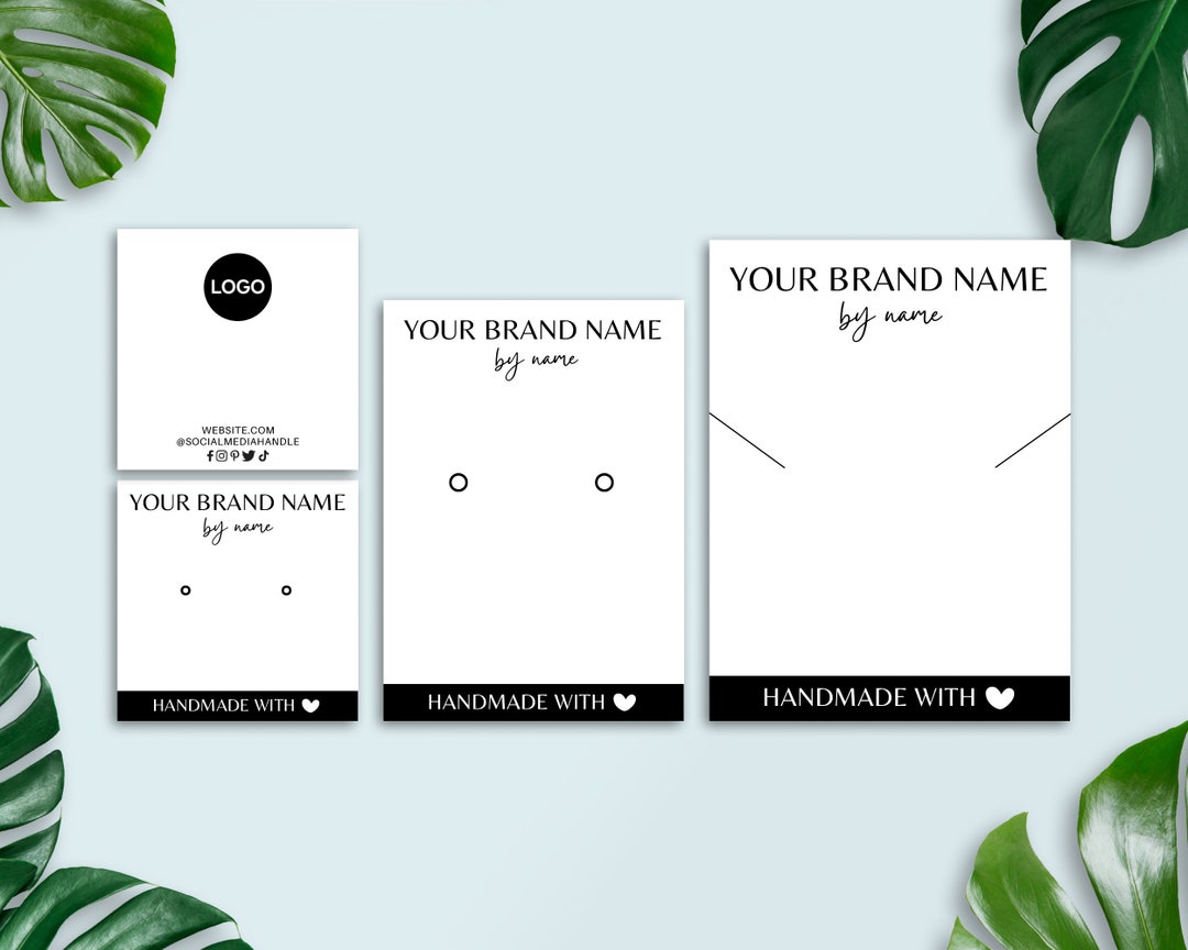 Editable Jewelry Display Card Template, Printable Jewelry Display Cards ...