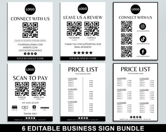 QR Code Sign Template Scan to Order QR Code Printable Small - Etsy