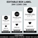 Editable Box Label Template, Custom Packaging Labels, Canva Template ...