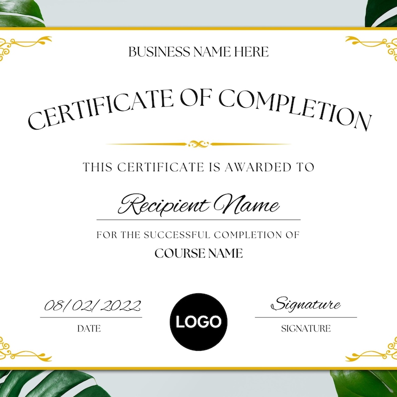 Business Award Template - Etsy