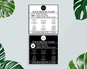Editable Clothing Tag Bundle, T-shirt Neck Label Tag, DIY Garment Care ...
