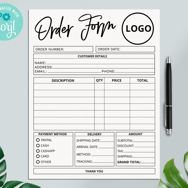 Custom Order Form - Etsy