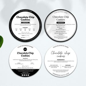 Editable Cottage Food Label Bundle, Printable Food Label, Ingredient ...