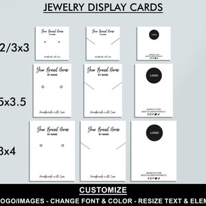 Editable Jewelry Business Bundle, Care Instructions, Printable Necklace ...