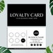 Editable Loyalty Card Template, Printable Loyalty Card, DIY Customer ...