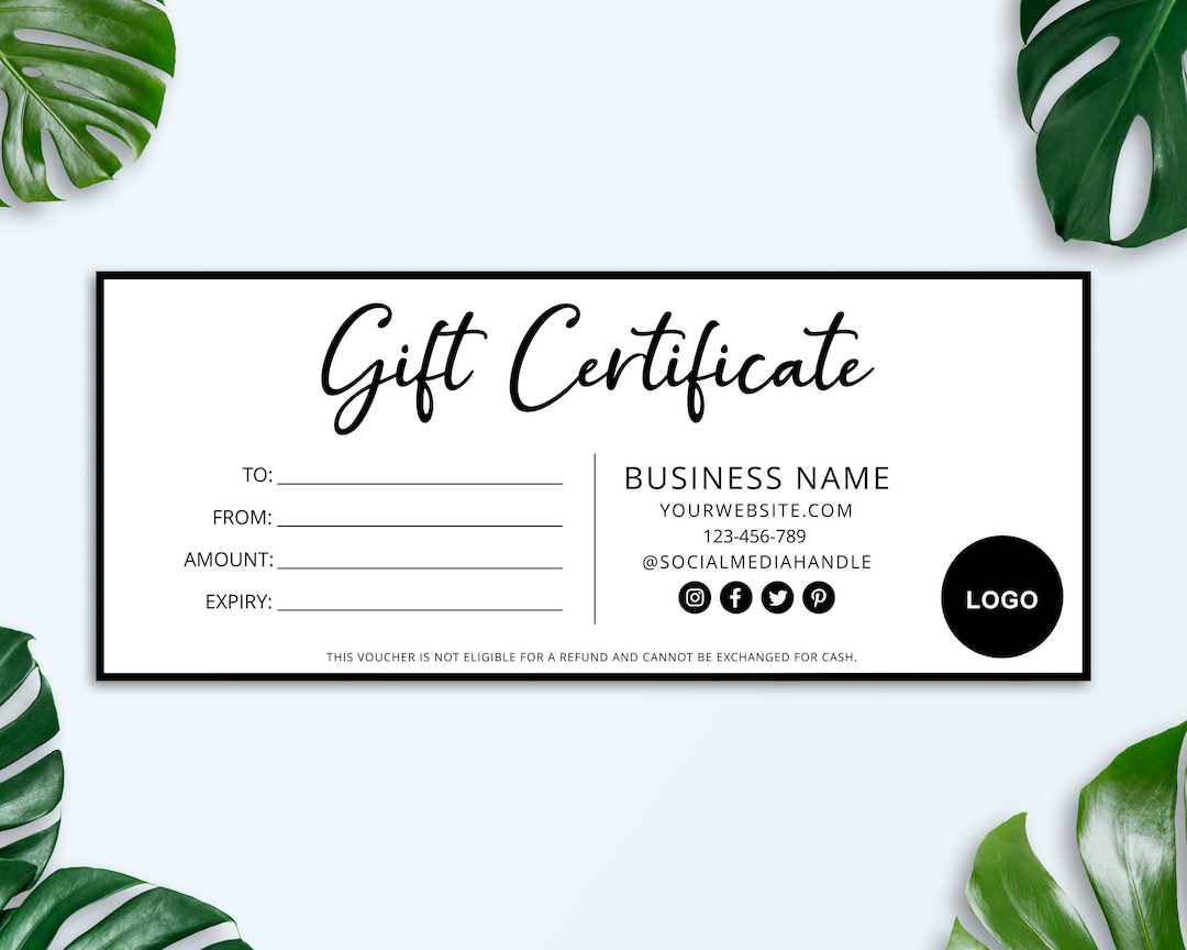 Editable Gift Certificate Template, Printable Gift Voucher, Editable ...