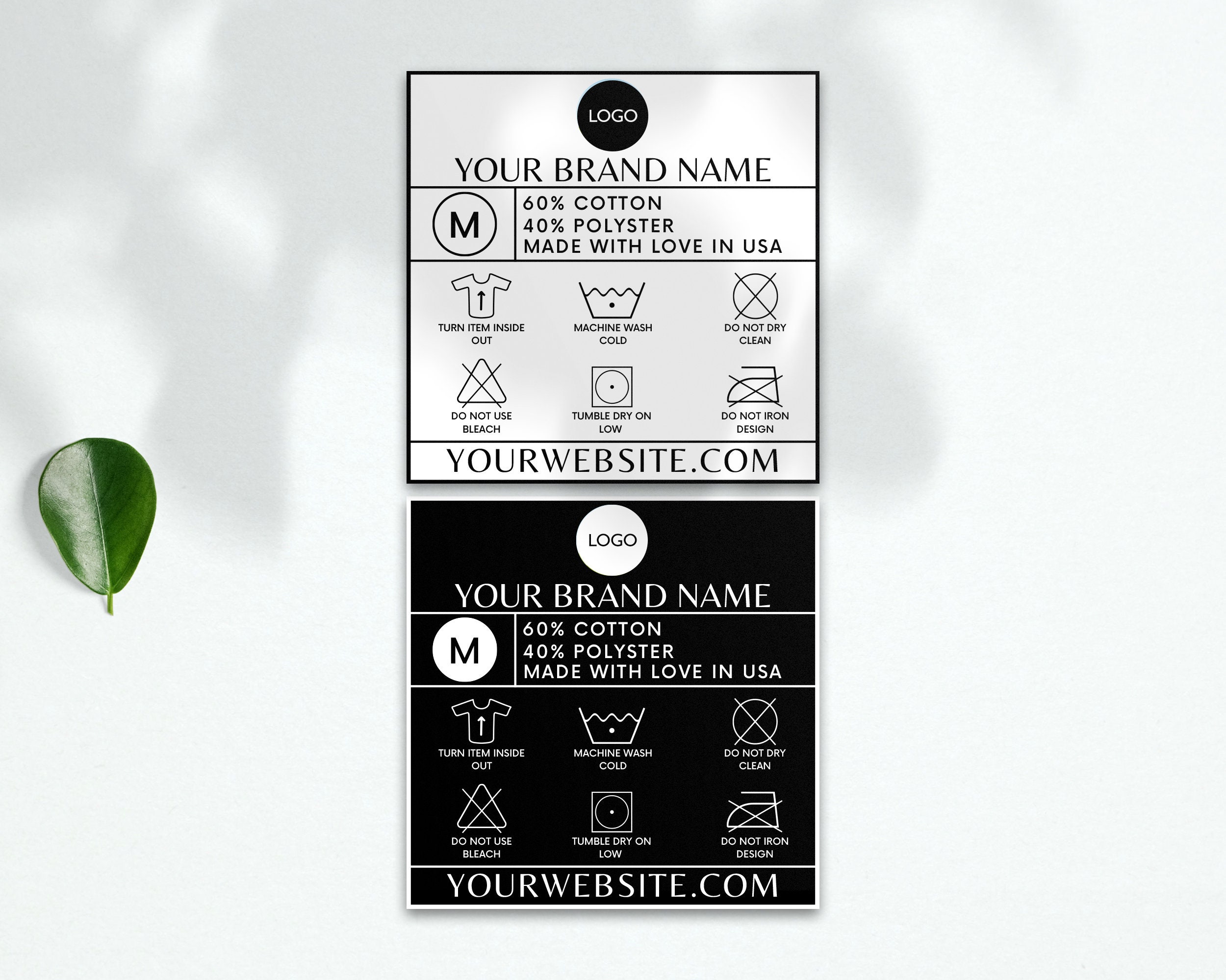 Editable Clothing Tag Template, T-shirt Neck Label Tag, DIY Garment ...