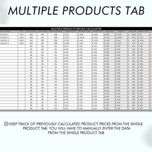 Pricing Calculator Spreadsheet, Product Pricing Template, Pricing Sheet ...