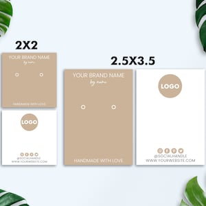 Editable Jewelry Display Card Template, Small Business Packaging ...