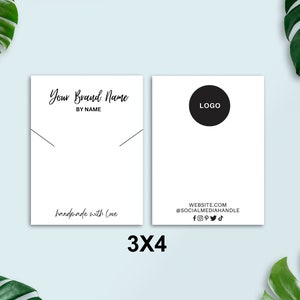 Editable Jewelry Display Card Template, Printable Earrings Display ...