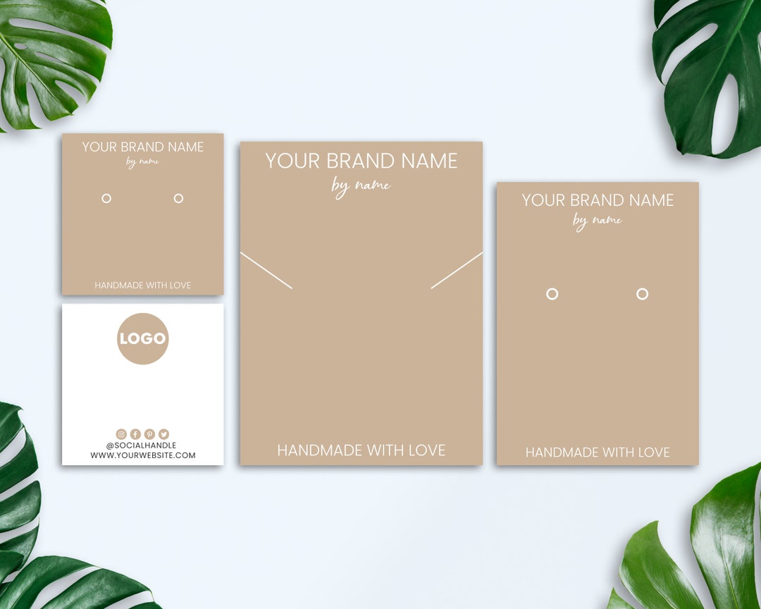 Editable Jewelry Display Card Template, Small Business Packaging ...