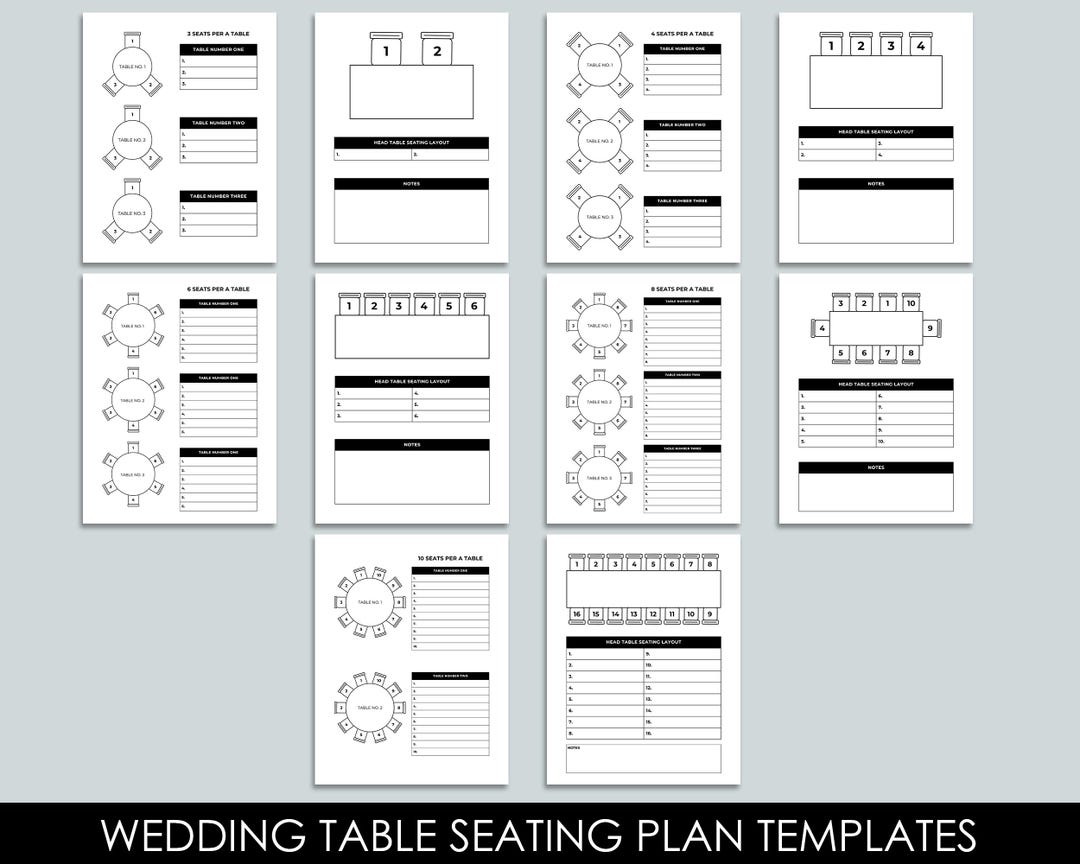 Wedding Table Seating Planner, Round Table Seating Chart, Event ...