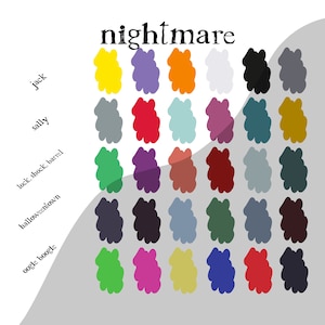 Nightmare Nightmare Before Christmas Color Palette - Etsy