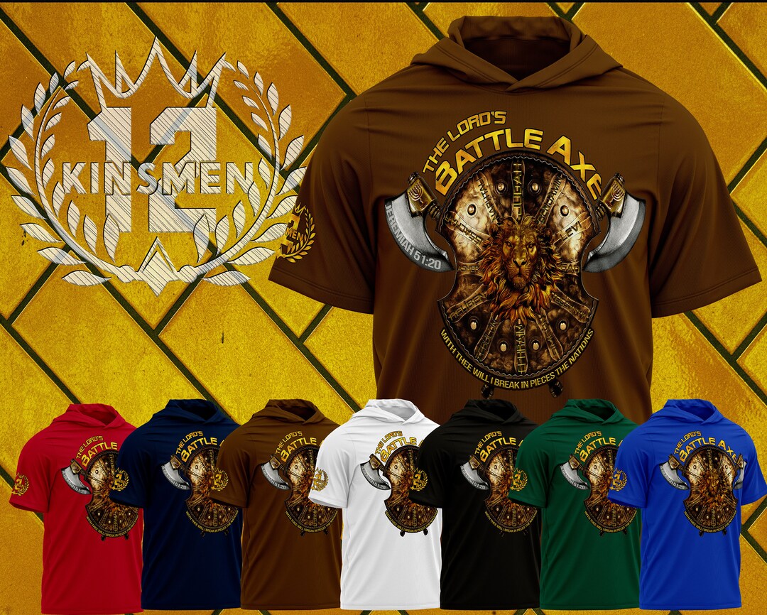 The Lord's Battle Axe Hebrew Garments Hooded T-shirt Gift for Men 12 ...