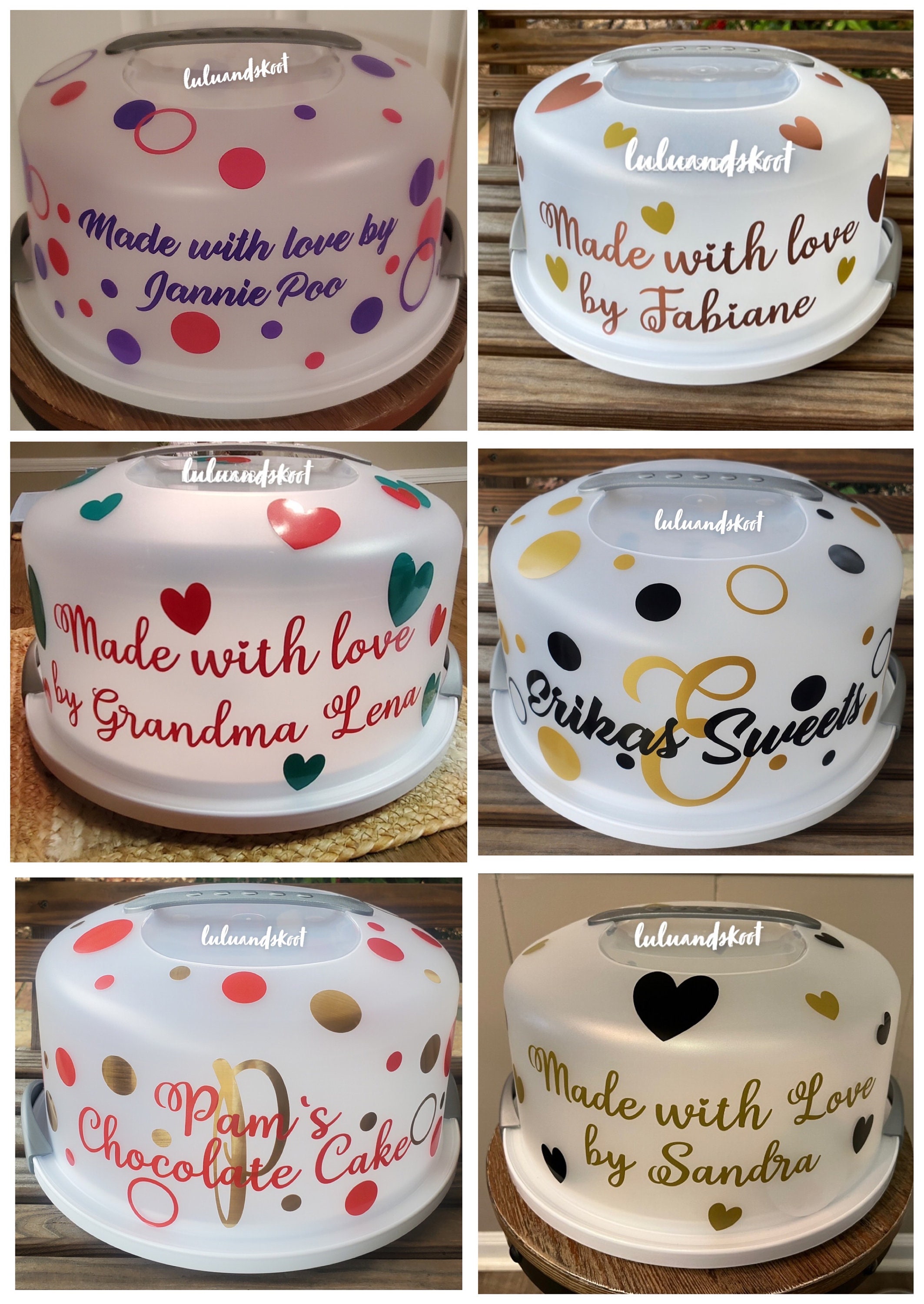 Personalized Cake Carrier: 12" Dessert Carrier - Etsy