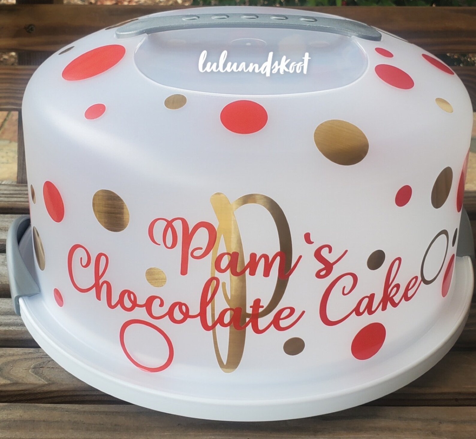 Personalized Cake Carrier: 12" Dessert Carrier - Etsy