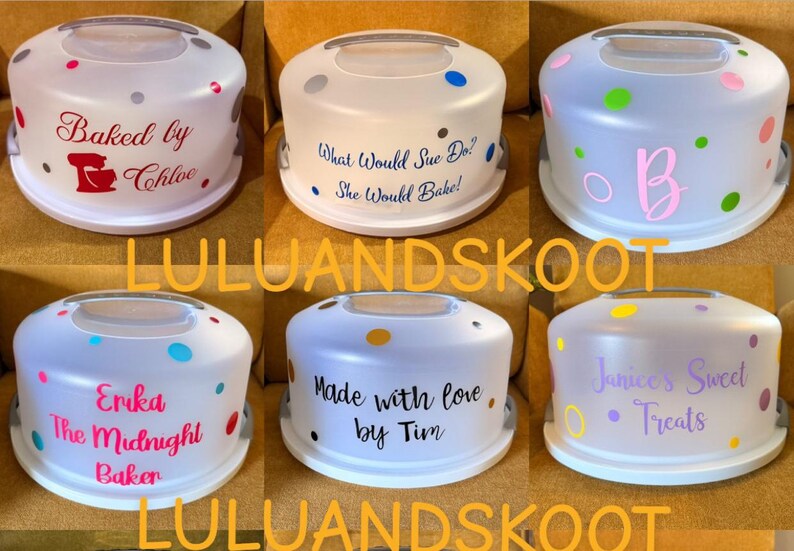 Personalized Cake Carrier: 12" Dessert Carrier - Etsy