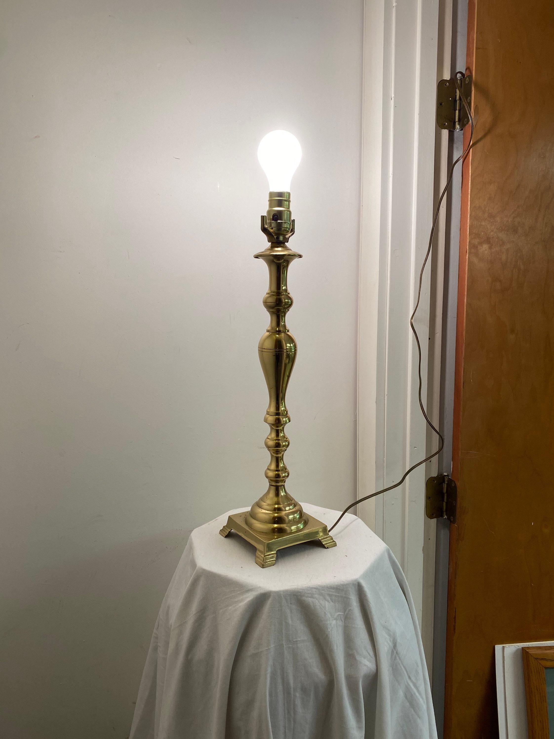 Stiffel 3 Way Candlestick Vintage Brass Lamp - Etsy