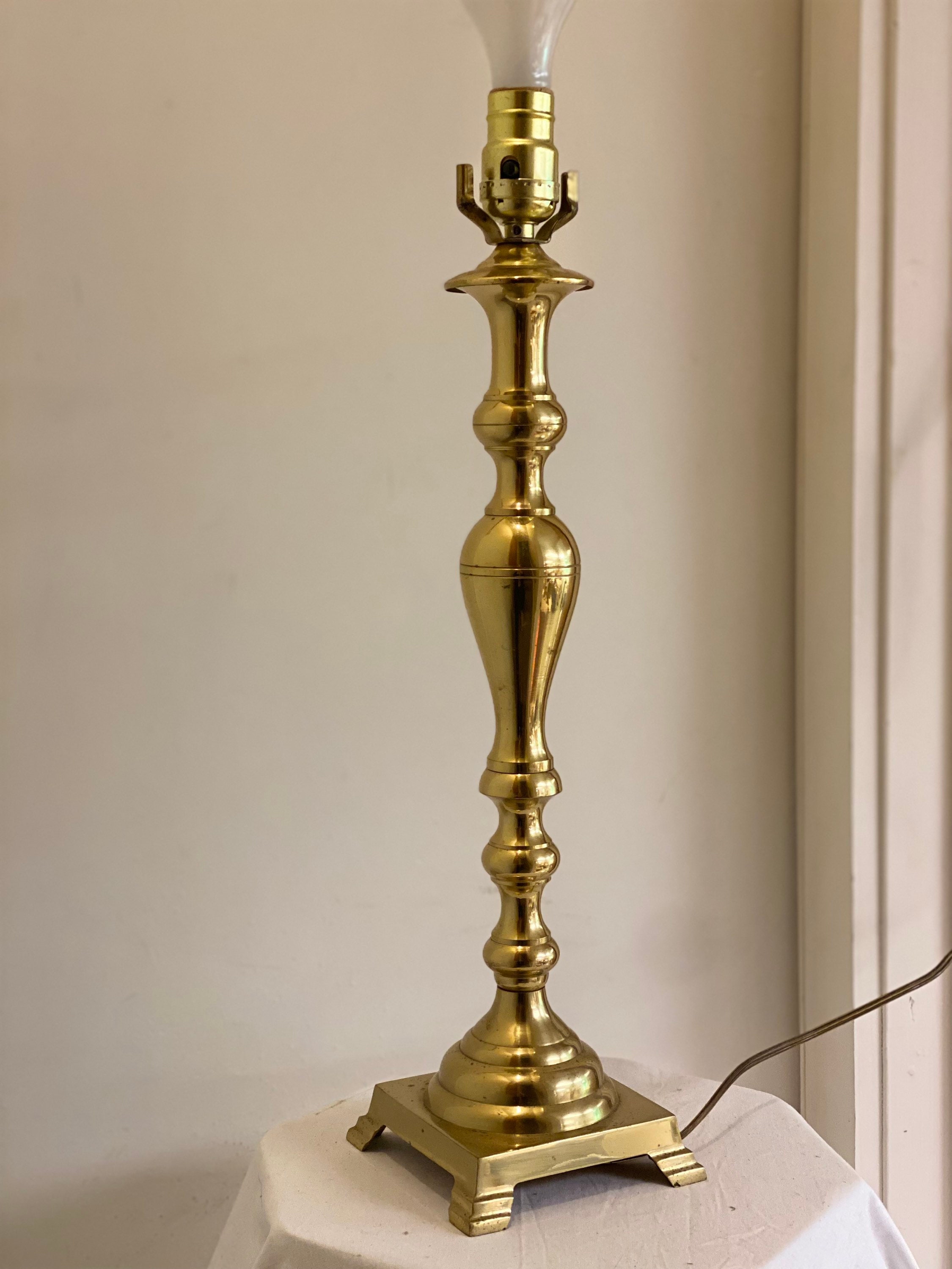 Stiffel 3 Way Candlestick Vintage Brass Lamp - Etsy