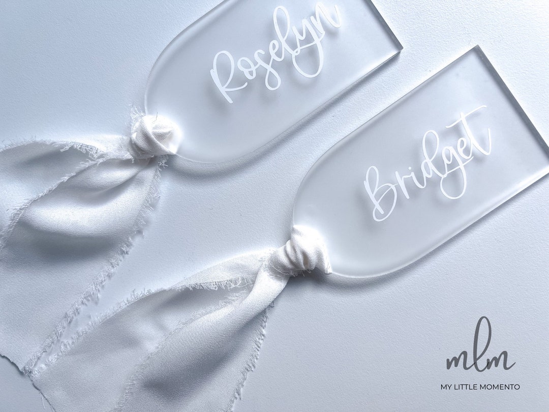 Luggage Tag Place Cards, Bookmark Place Cards, Ribbon Name Tags, Event ...