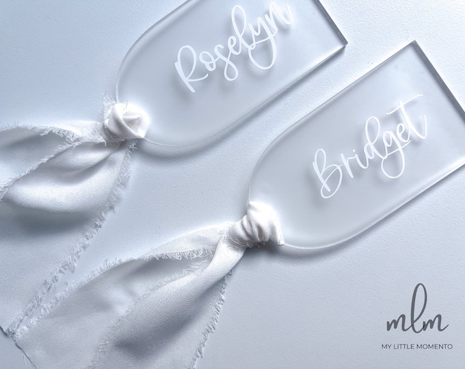 Luggage Tag Place Cards, Bookmark Place Cards, Ribbon Name Tags, Event ...