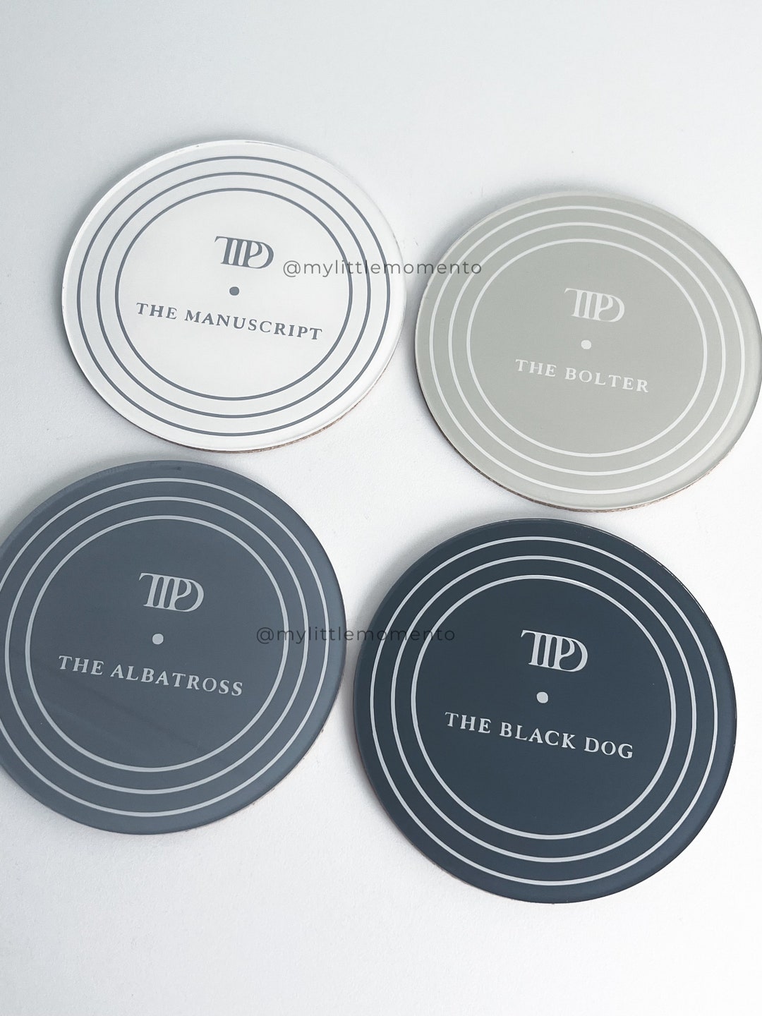 Taylor Swift Tortured Poets Vinyl Coasters, TTPD Variants Acrylic ...