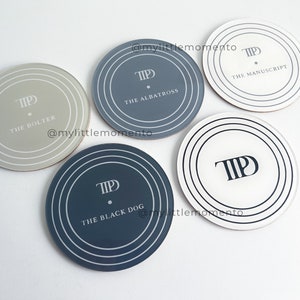 Taylor Swift Tortured Poets Vinyl Coasters, TTPD Variants Acrylic ...