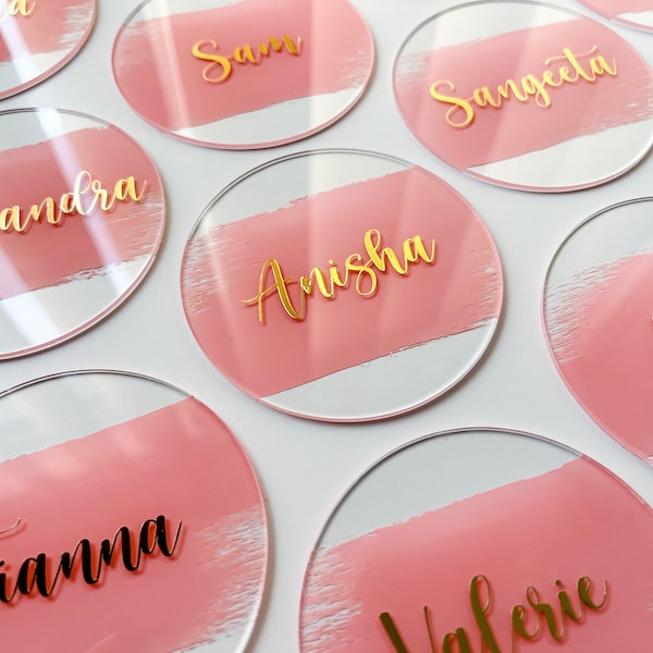 Circle Place Card - Etsy