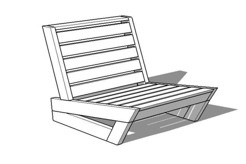 DIY Modern Lounge Chair Plans: Outdoor Woodworking (PDF Download) - Etsy