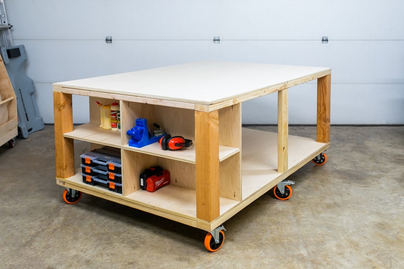 Mobile Workbench Plans – DIY Garage or Workshop Table | PDF Build Plans ...