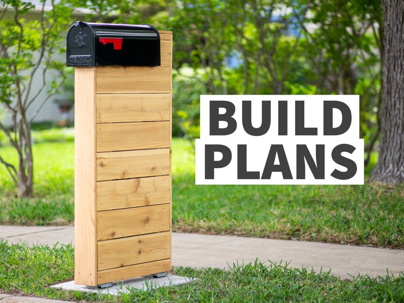 Modern Mailbox Plans – DIY Mailbox With Concrete Base | PDF Woodworking ...