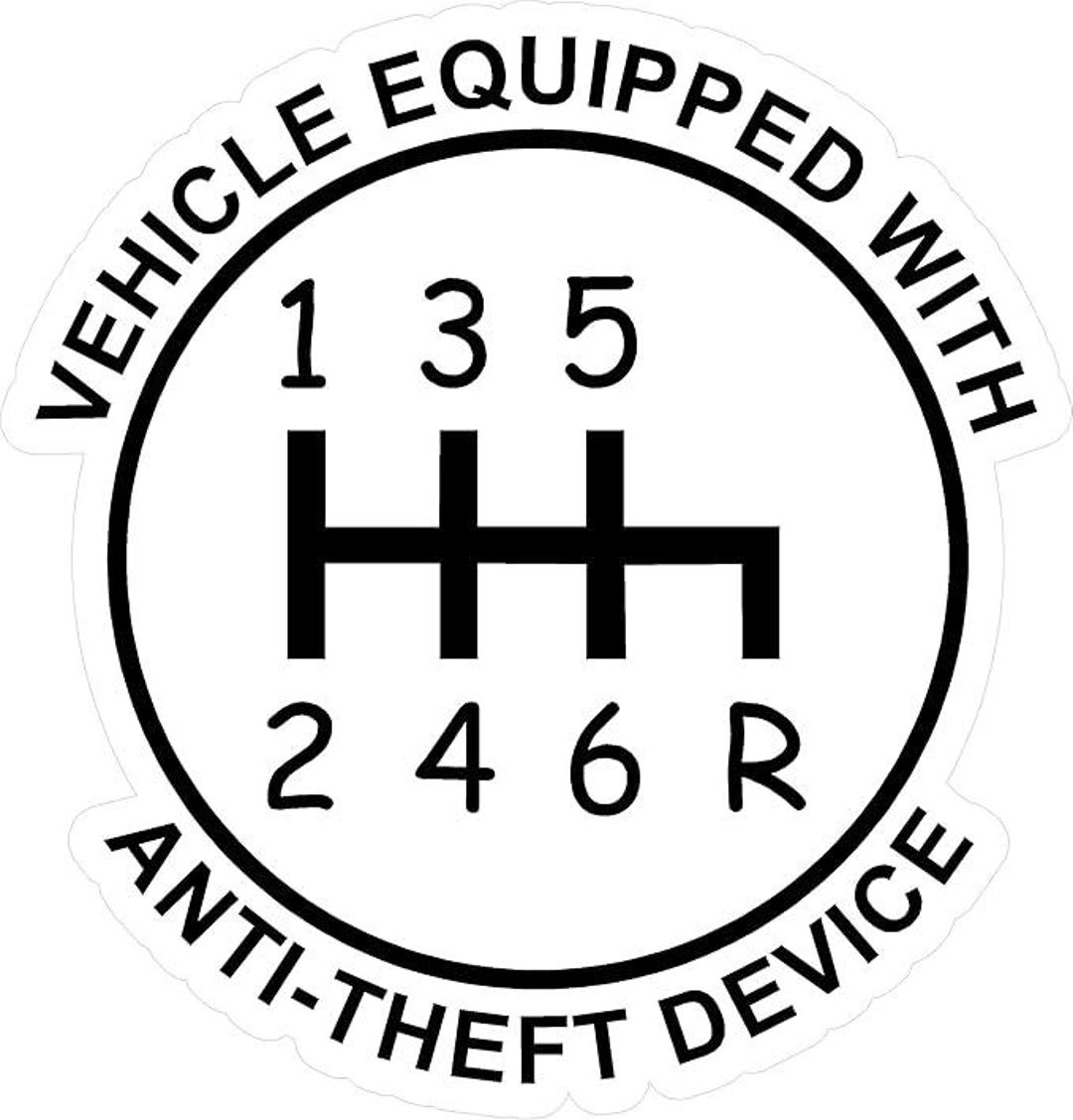 Decal Stickers Anti-theft Device Stick Manual 4"x4" or Any Size If You ...