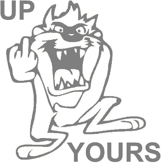 Taz up Yours Vinyl Car Sticker, Decal, Window Funny - Etsy