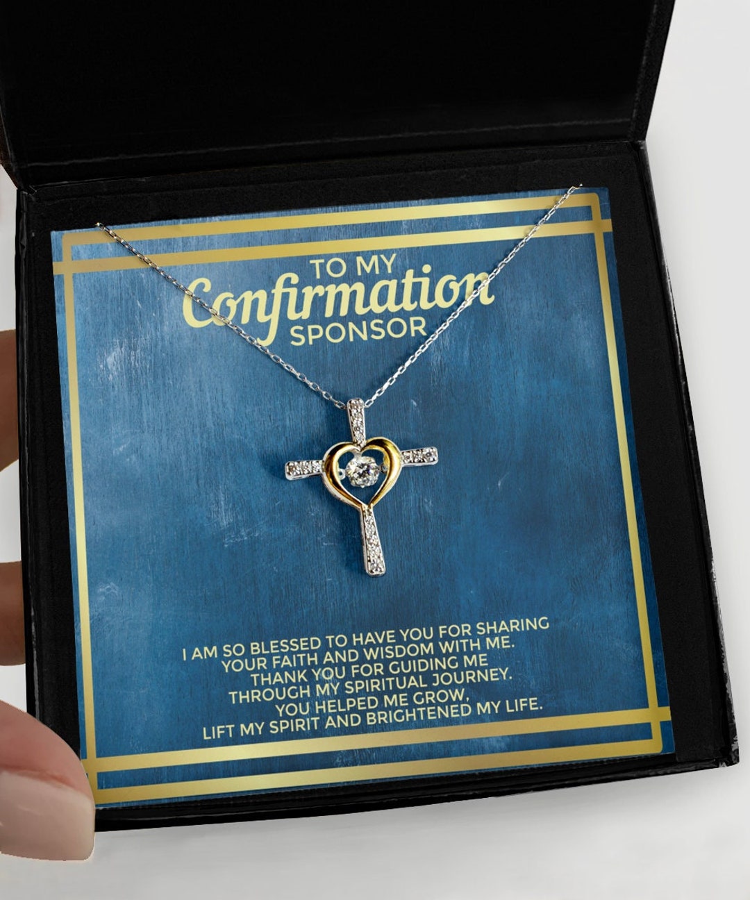 Cross Dancing Necklace for Confirmation Sponsor - Etsy