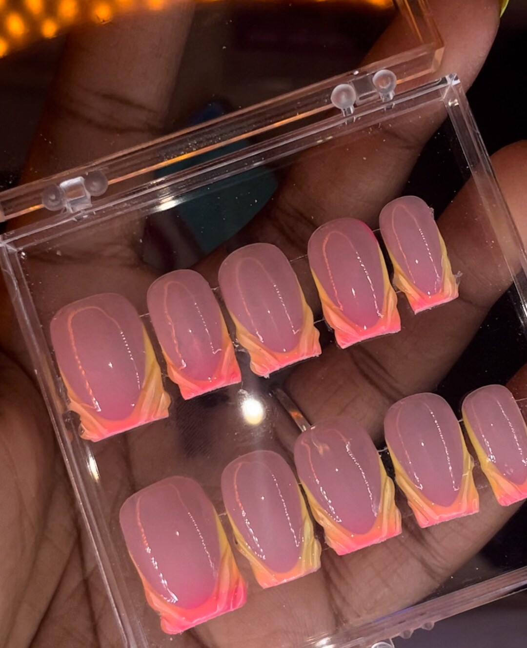 Airbrush French Tip Press Ons - Etsy