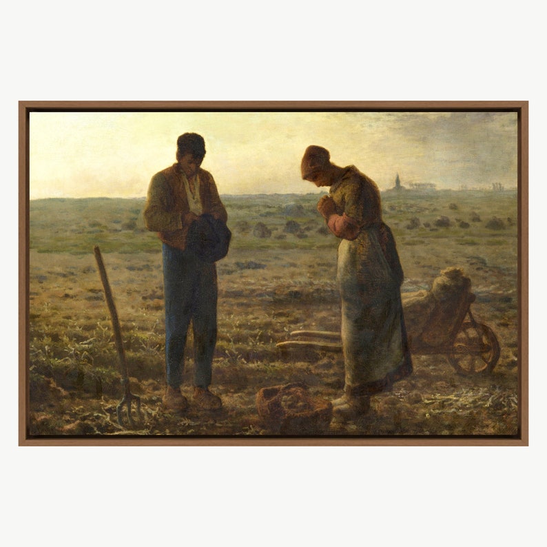The Angelus by Jean-francois Millet Canvas Print Wall Art - Etsy