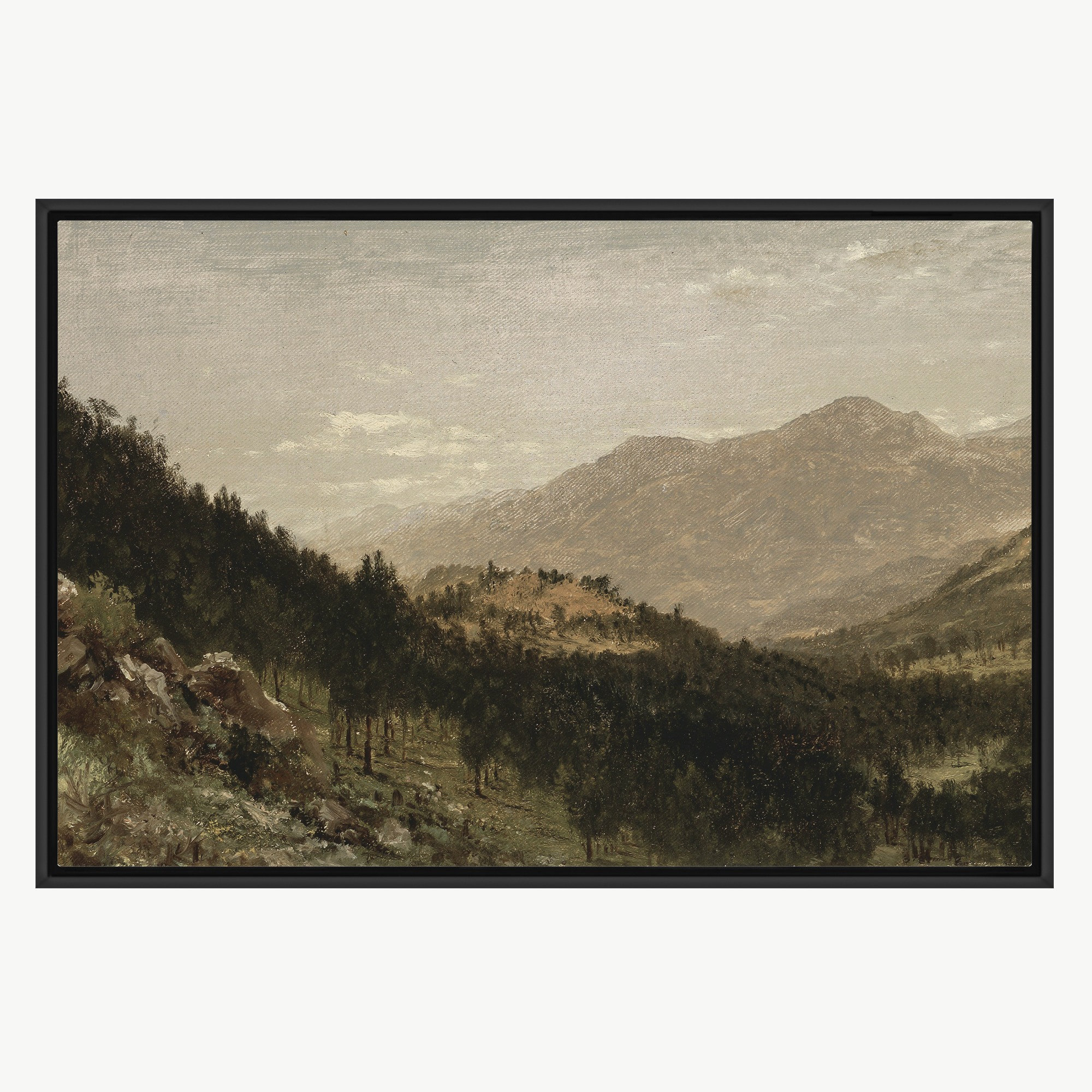 Framed Canvas Oil Painting Landscape Wall Art Nature Framed - Etsy