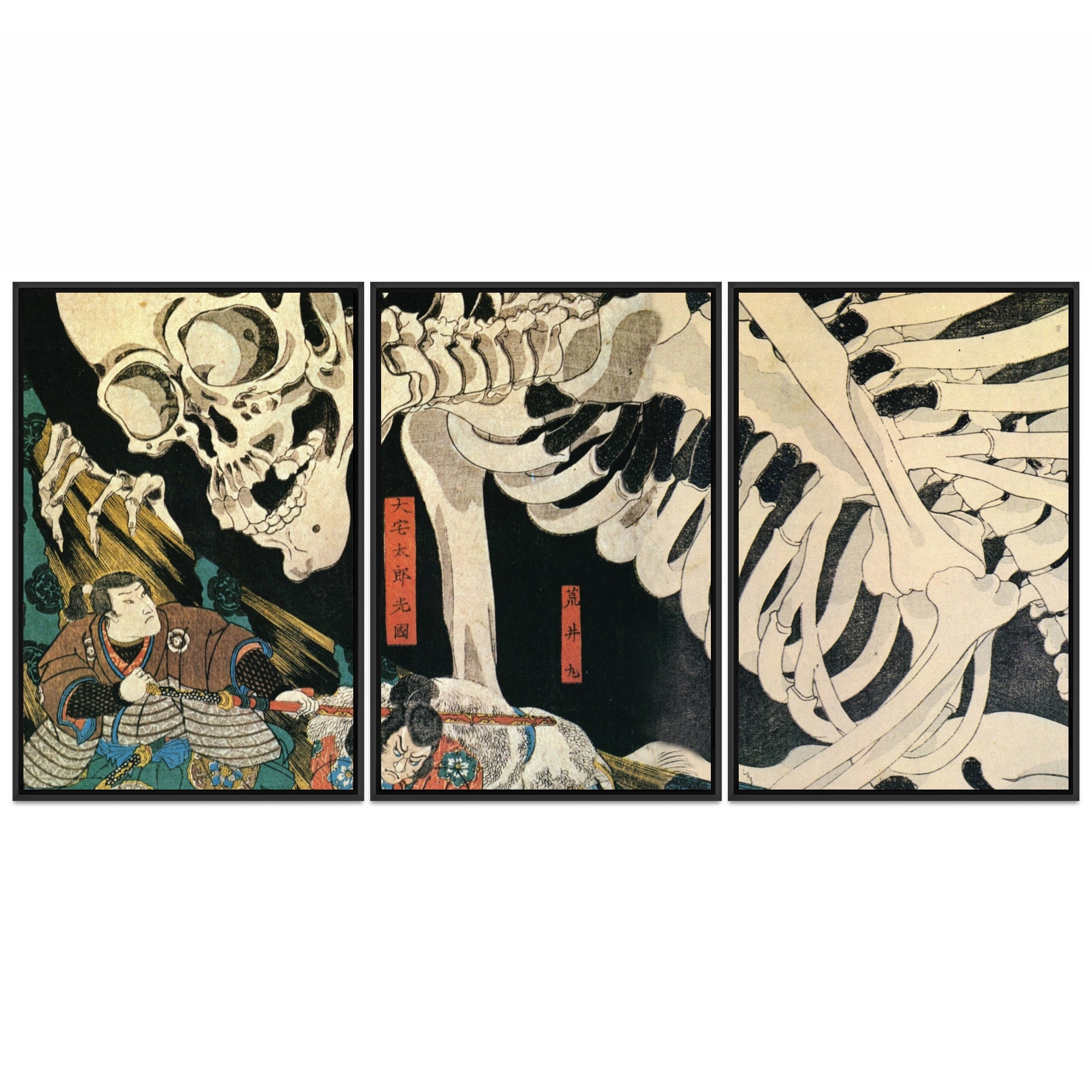 Witch & Skeleton Ukiyo-e by Utagawa Takiyasha Historic Cultural ...