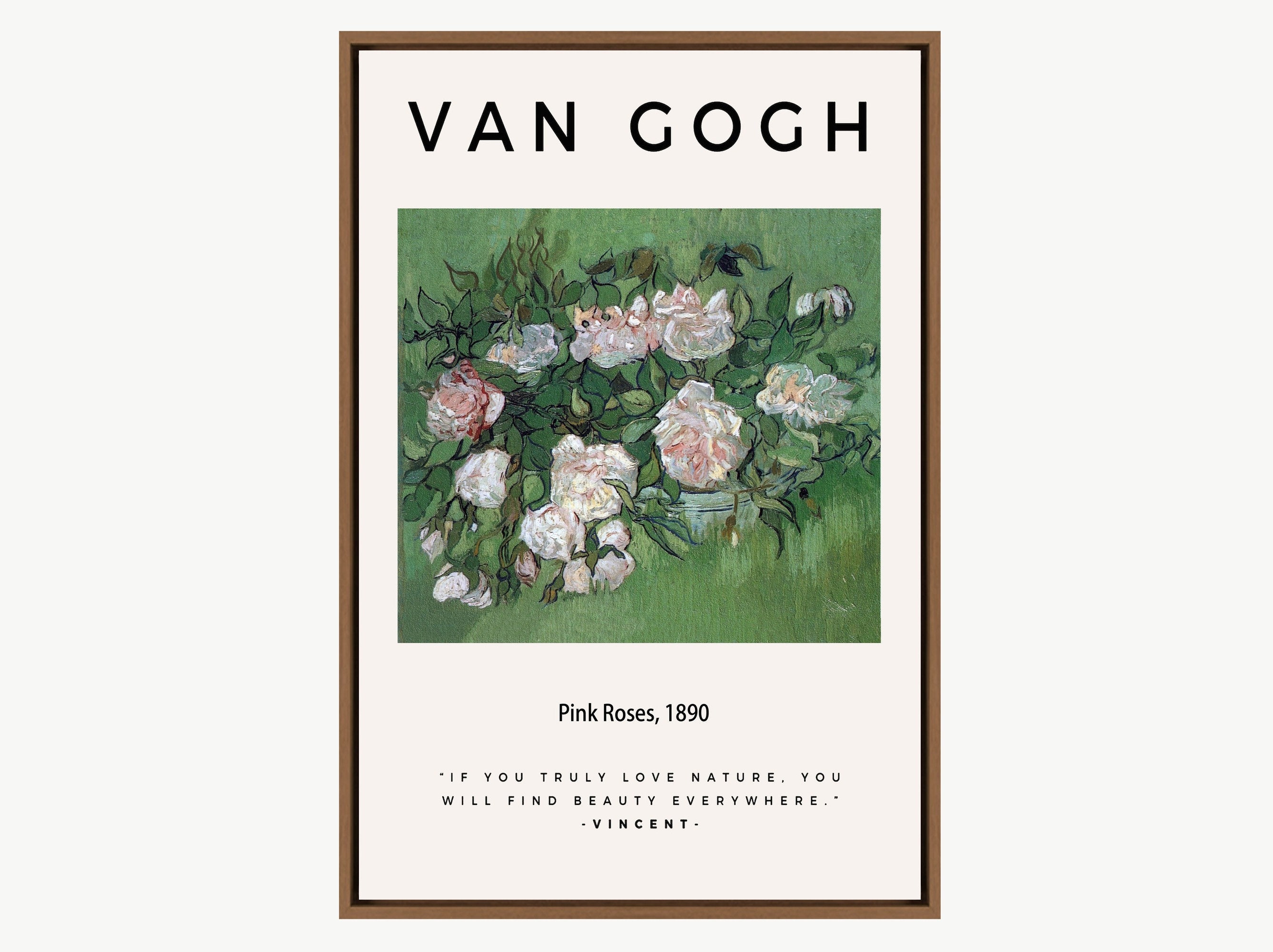 Vincent Van Gogh Pink Roses 1890 Canvas Art Print Famous Art - Etsy
