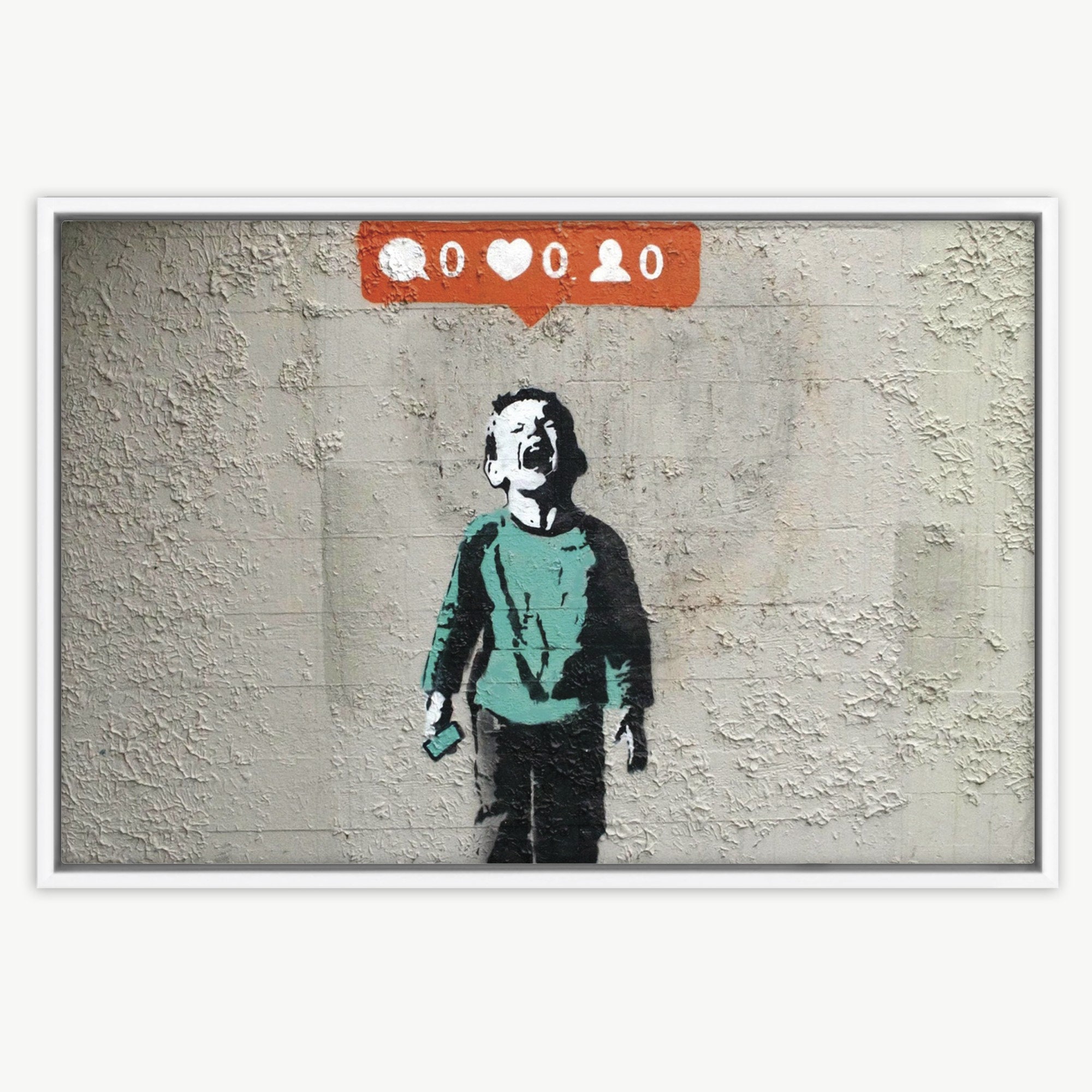Banksy Kid Crying Over Social Media Graffiti and Street Art ...