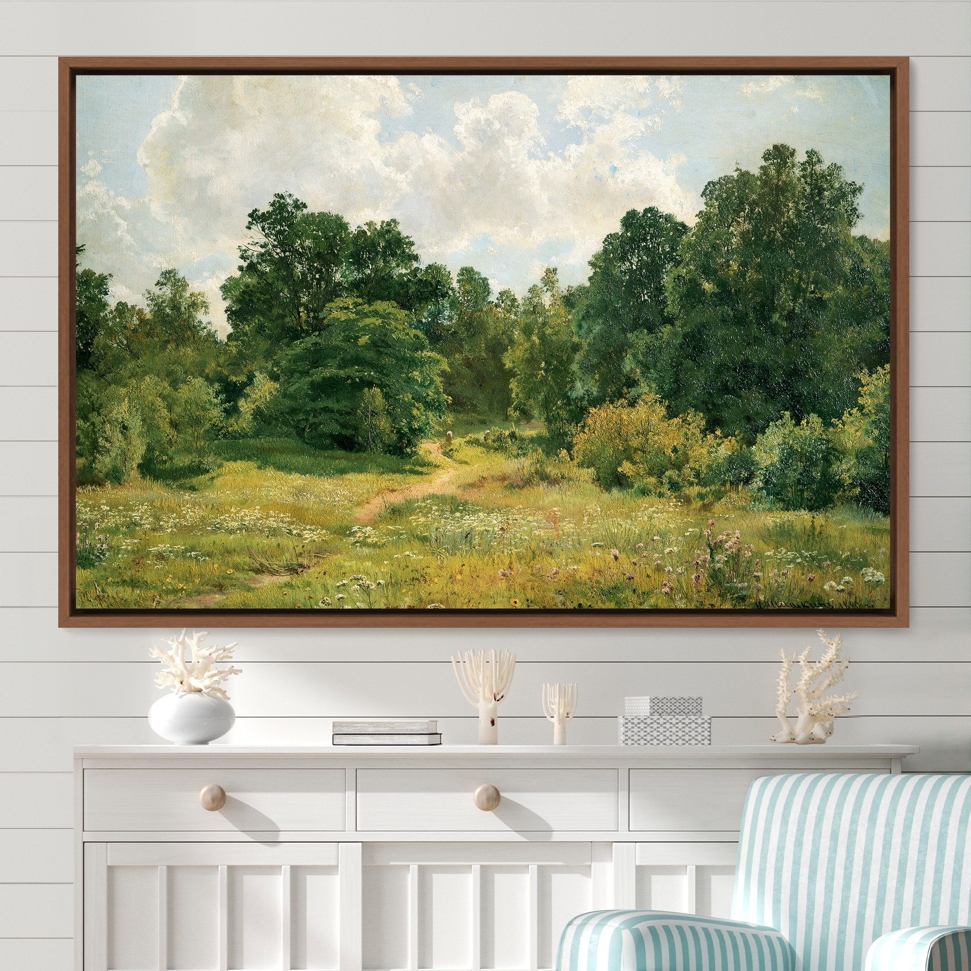 Framed Canvas Oil Painting Landscape Wall Art Nature Framed - Etsy