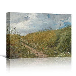 Ilya Repin Famous Framed Canvas Print | Path in the Field, Frame Large ...